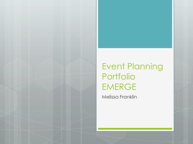 Event Planning Portfolio | PPTX | Museums & Galleries | Attractions