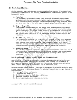 Event plan personal | PDF