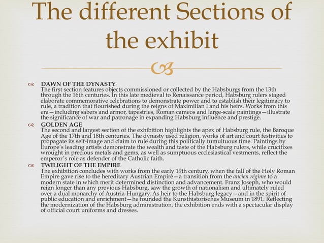 Event presentation: The Habspurg Splendor Exhibit | PPT