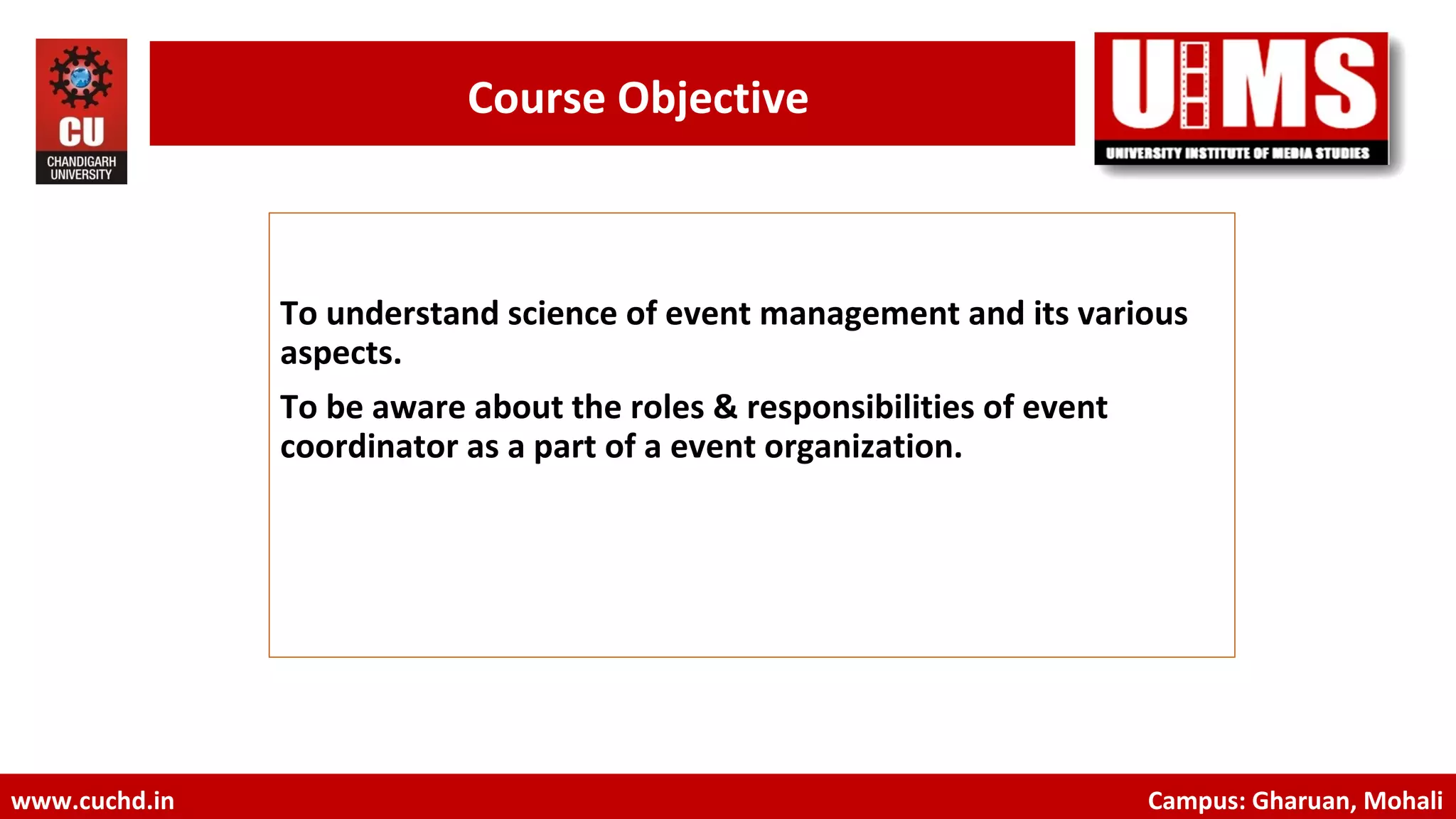 Event principles and methods | PPT