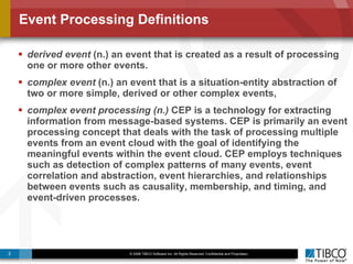 Proposed Event Processing Definitions ,September 20, 2006 | PPT