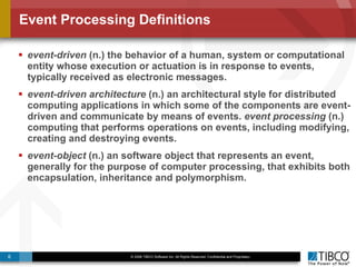 Proposed Event Processing Definitions ,September 20, 2006 | PPT