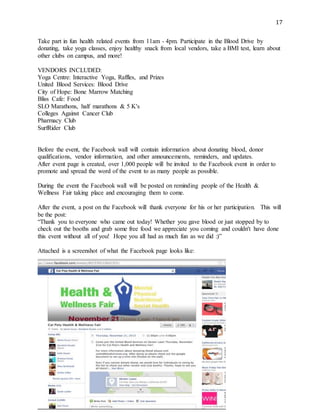 Health Fair Program Plan | DOCX
