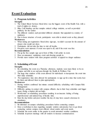 Health Fair Program Plan | DOCX