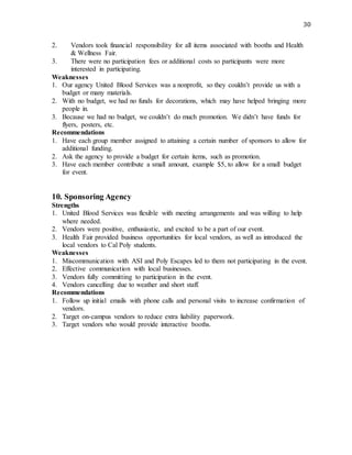 Health Fair Program Plan | DOCX