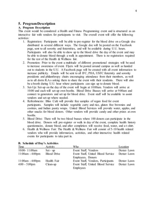 Health Fair Program Plan | DOCX