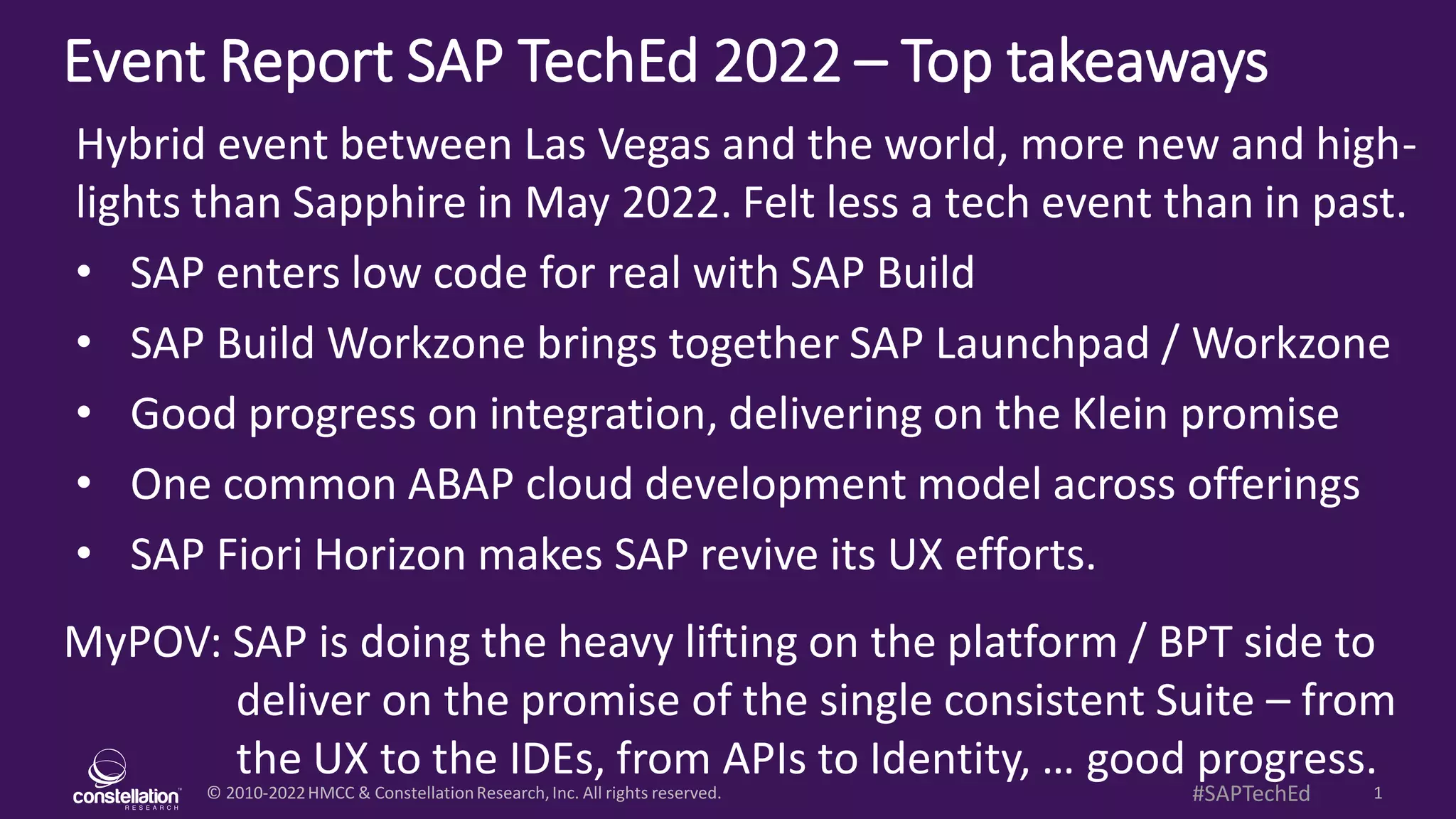Event Report - SAP TechEd 2022 - Key Takeaways | PPT | Free Download Event Report - SAP TechEd 2022 - Key Takeaways | PPT | Free Download