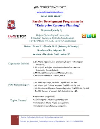 FDP Event Report | PDF | Computer Software and Applications | Computing