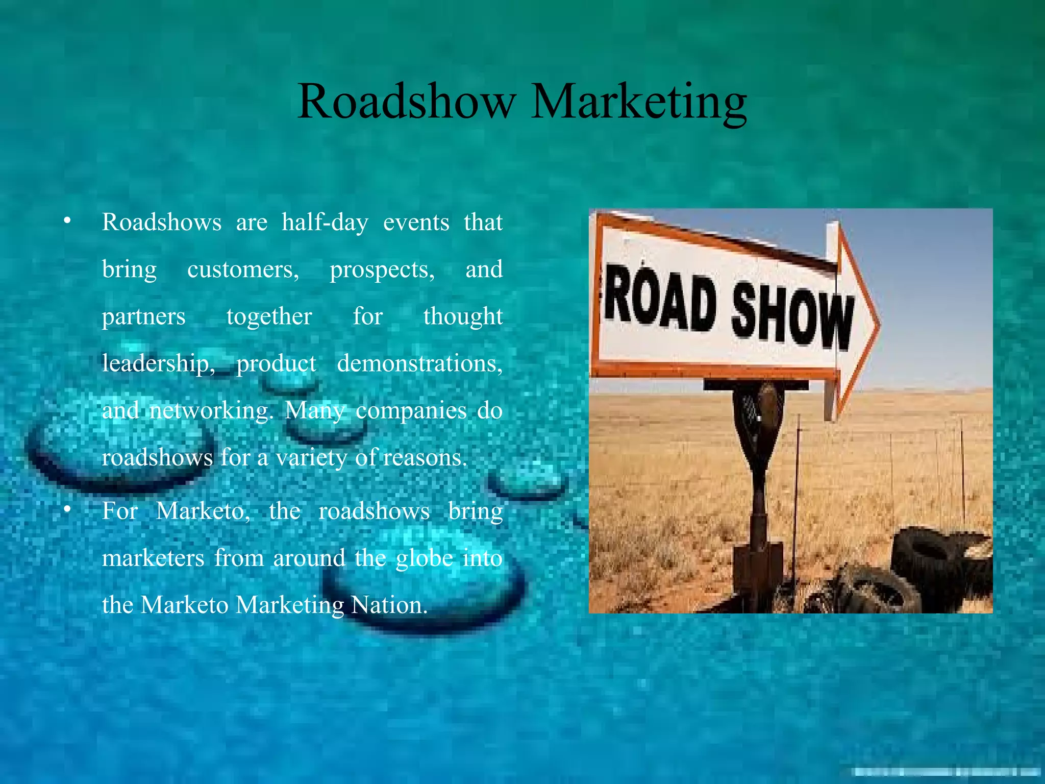 Event roadshow planning | PPT