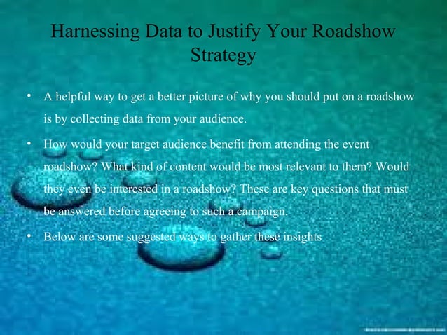 Event roadshow planning | PPT | Fan Conventions | Events