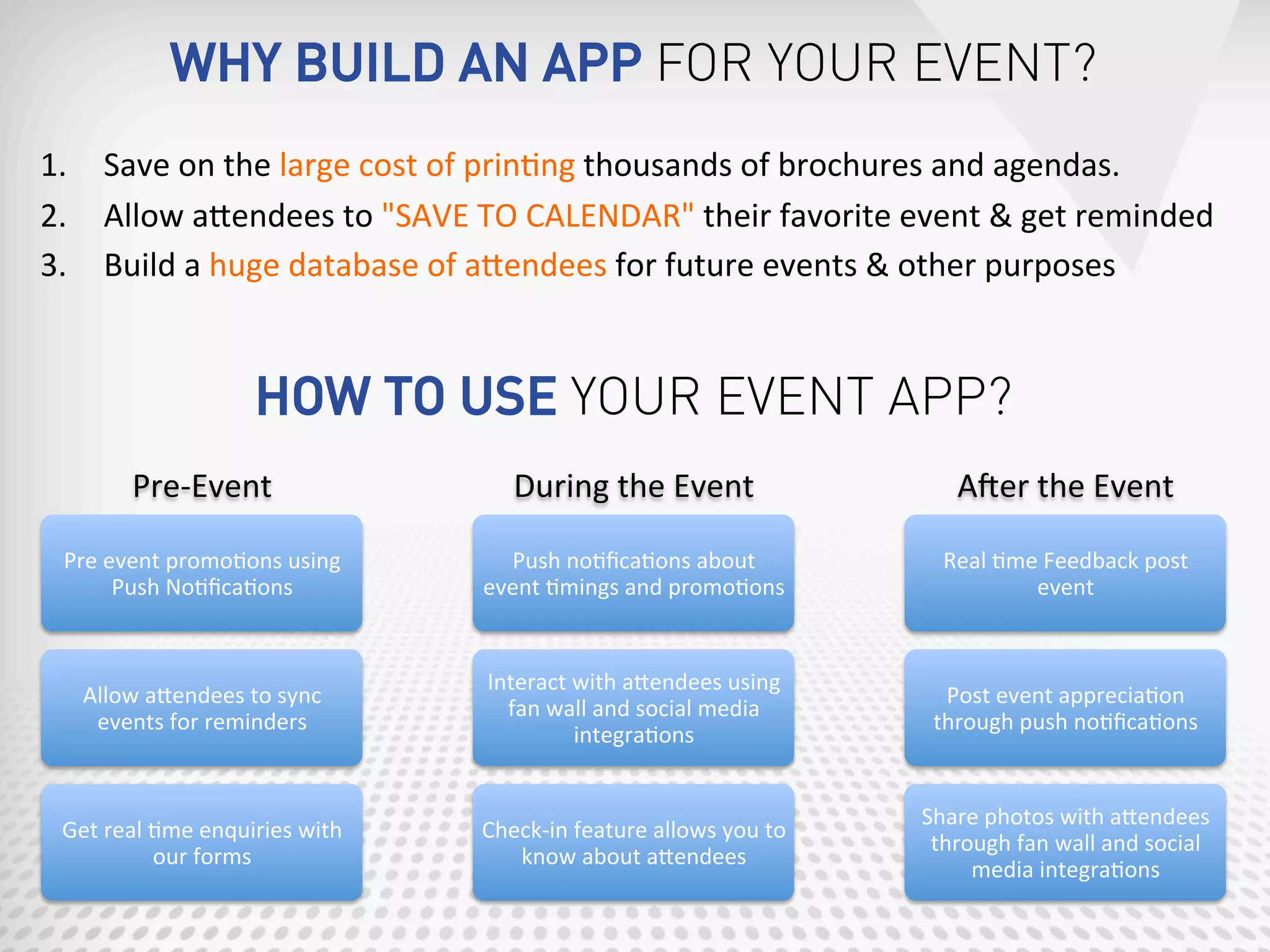 Custom Mobile App for events | PDF