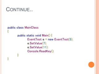 C# Events | PPT