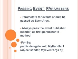 C# Events | PPT