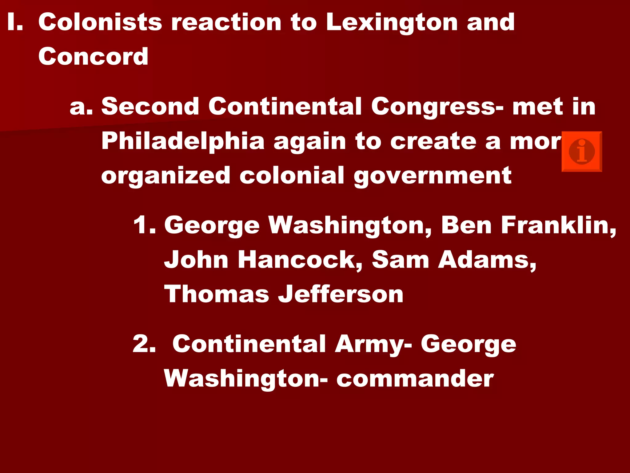 Events Leading To The American Revolutionary War | PPT | War and Conflicts