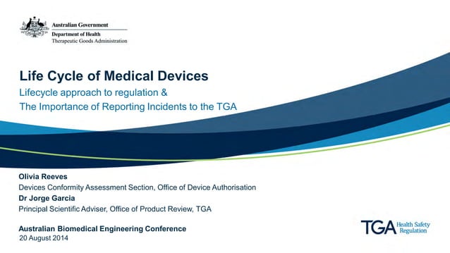 Presentation: Life cycle of medical devices | PDF