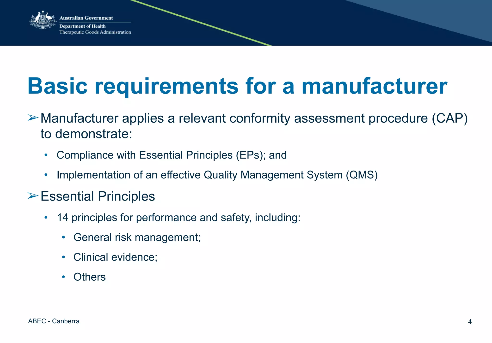Presentation: Manufacturing medical devices | PDF