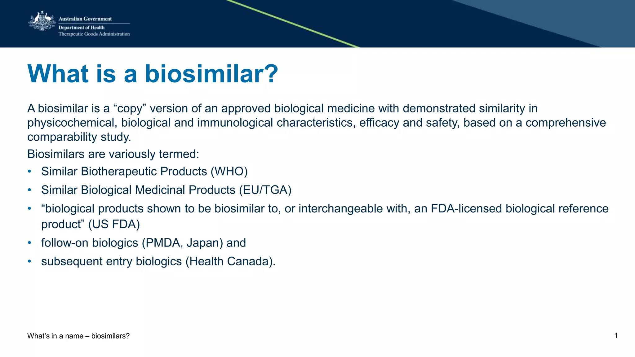 What’s in a name - biosimilars? | PPTX
