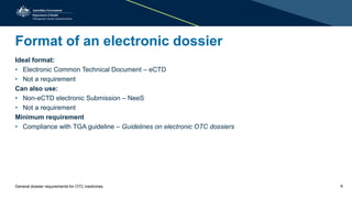 General dossier requirements for OTC medicines | PPTX