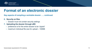 General dossier requirements for OTC medicines | PPTX