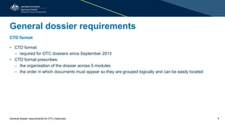 General dossier requirements for OTC medicines | PPTX