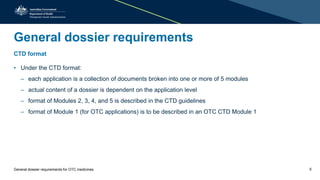 General dossier requirements for OTC medicines | PPTX