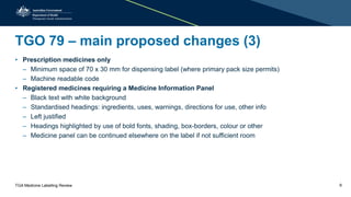 TGA Medicine Labelling Review | PPTX