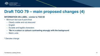 TGA Medicine Labelling Review | PPTX