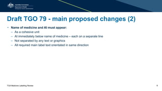 TGA Medicine Labelling Review | PPTX
