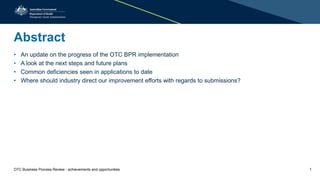 OTC Business Process Review - achievements and opportunities | PPT