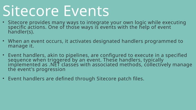 Comprehensive Guide to Sitecore Events: Execution & Customization | PPTX