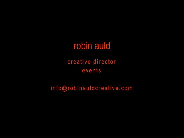 Robin Auld Events folio 2011 | PPTX