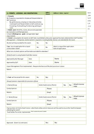 Event safety checklist | DOCX