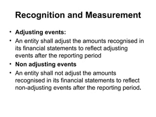 Events after the reporting period – ias 10 | PPT