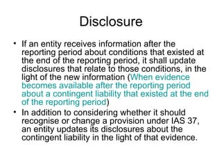 Events after the reporting period – ias 10 | PPT
