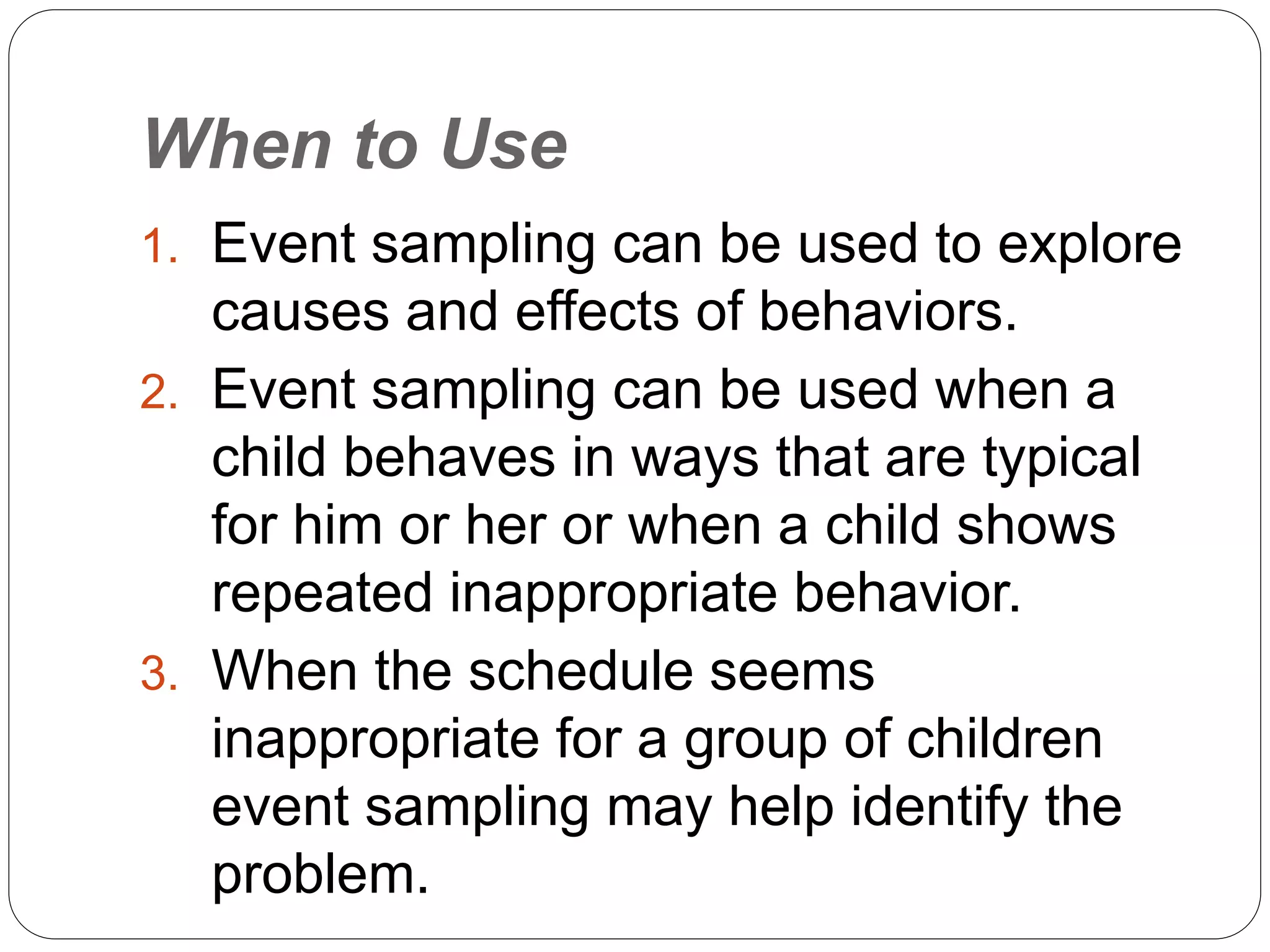 Event sampling | PPTX