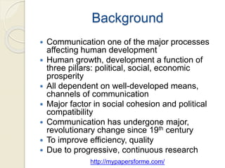 Events and developments in communications from 1865 to | PPTX