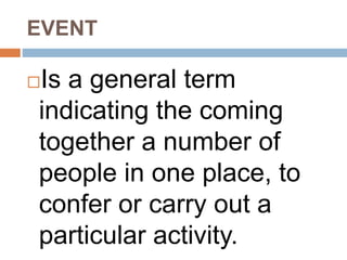 Events and event management | PPTX