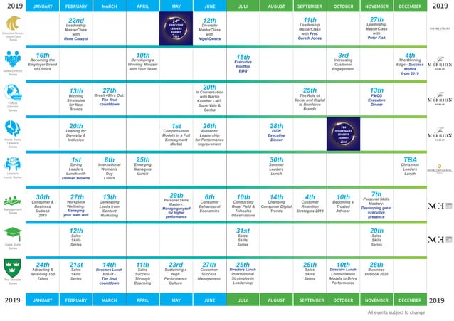 Events Schedule 2019 | PDF | Business Expos & Conferences | Events