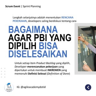 Event scrum: Sprint Planning efektif (Perencanaan dalam Scrum) | PDF