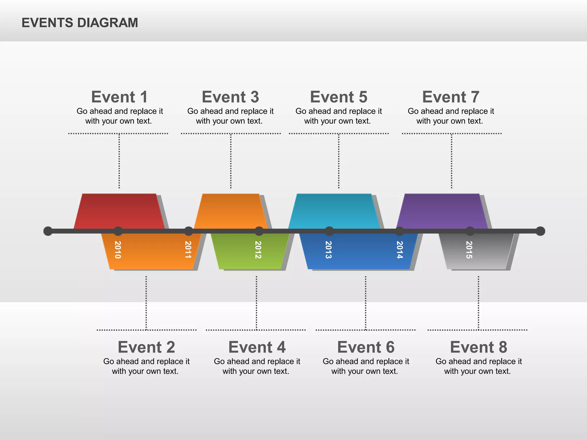 Events Diagram for PowerPoint by PoweredTemplate.com