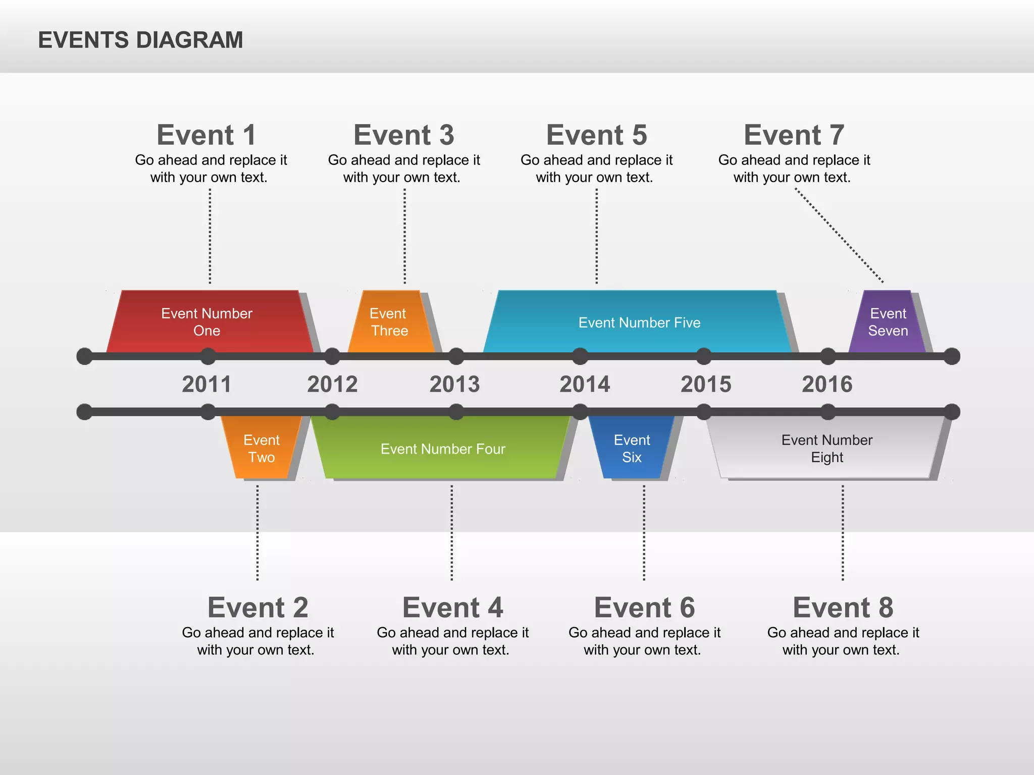 Events Diagram for PowerPoint by PoweredTemplate.com