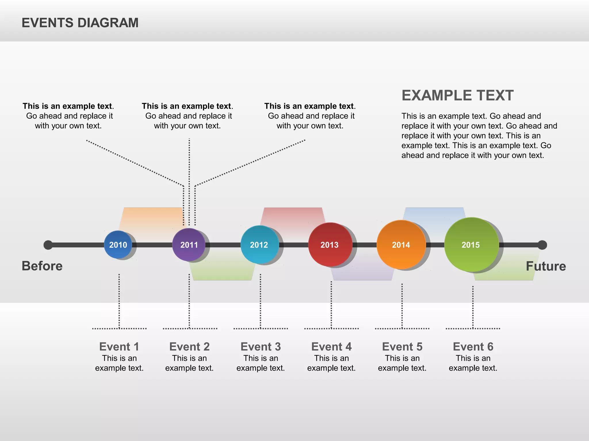 Events Diagram for PowerPoint by PoweredTemplate.com