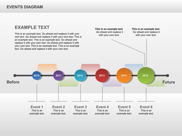 Events Diagram for PowerPoint by PoweredTemplate.com