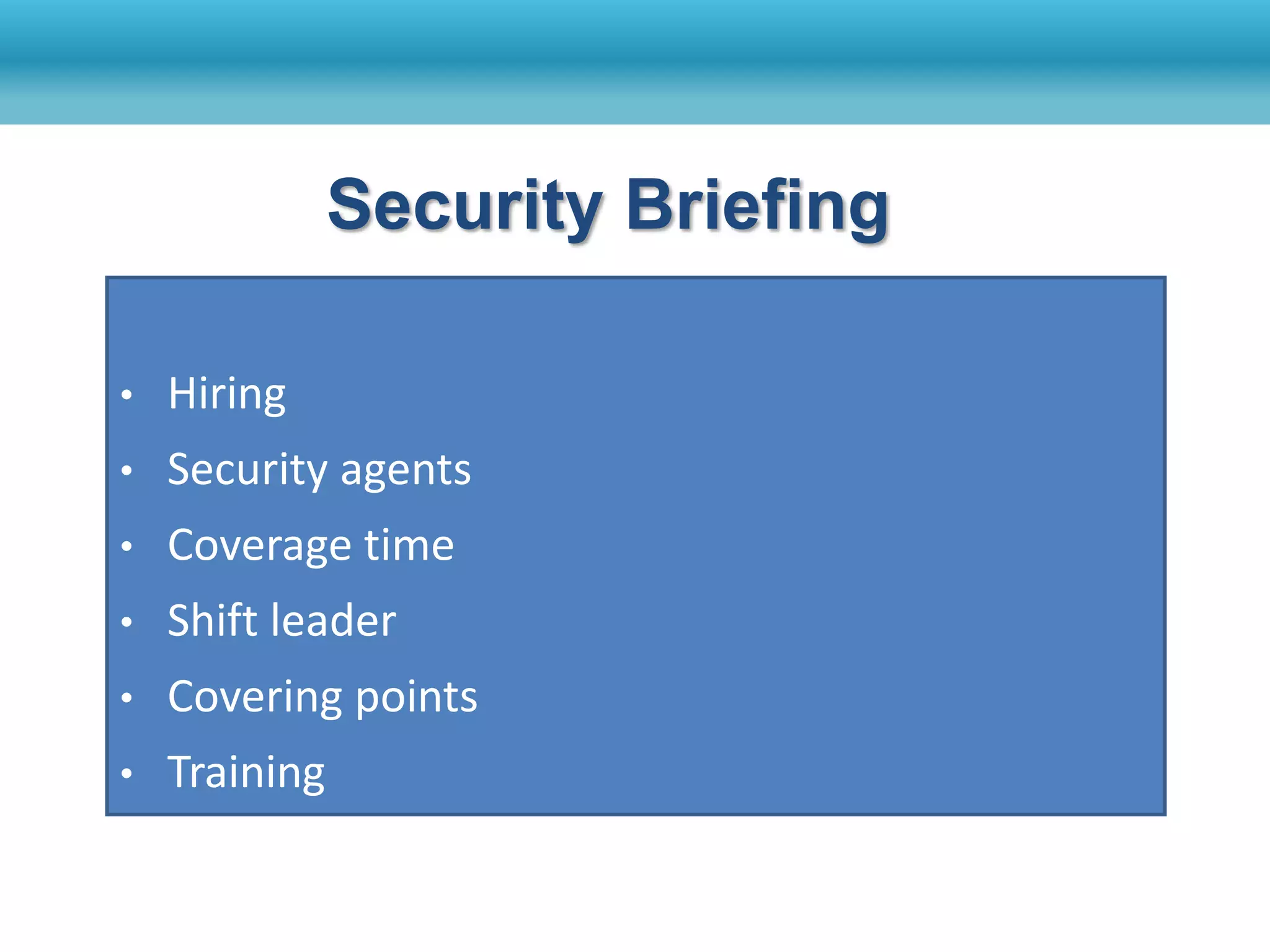 Event security brief | PPTX