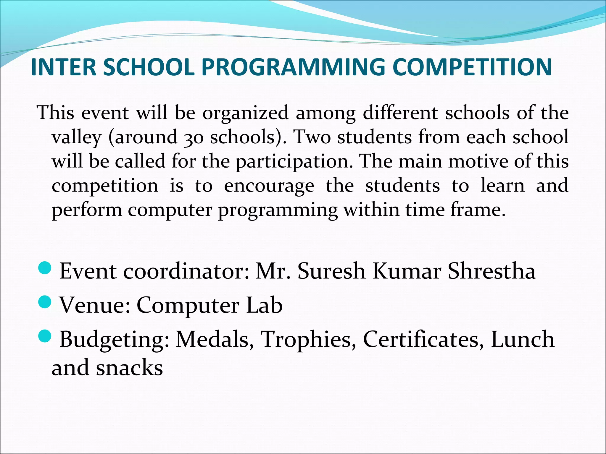 Events for golden jubilee a presentation | PPT