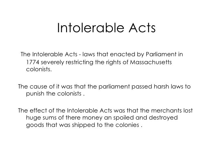 Events leading to the Revolution