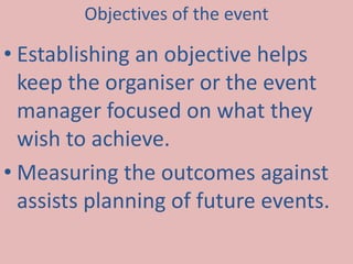Events management events concept | PPTX