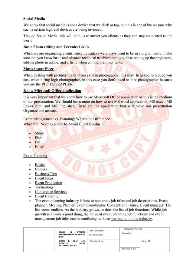 EVENTS MANAGEMENT SERVICES NC III CBLM PDF events-management-services-nc-iii-cblm-pdf