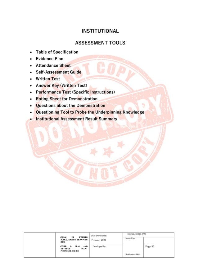 EVENTS MANAGEMENT SERVICES NC III CBLM PDF events-management-services-nc-iii-cblm-pdf