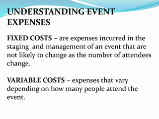 Events management primer for TESDA Evaluation | PDF